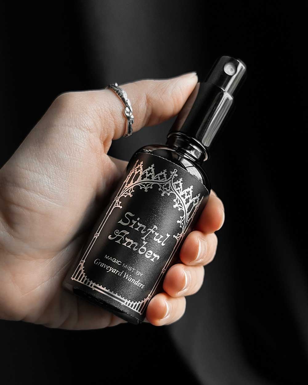 Sinful Amber ~ Perfume Mist (Amber & Soft Florals) – Graveyard Wanders