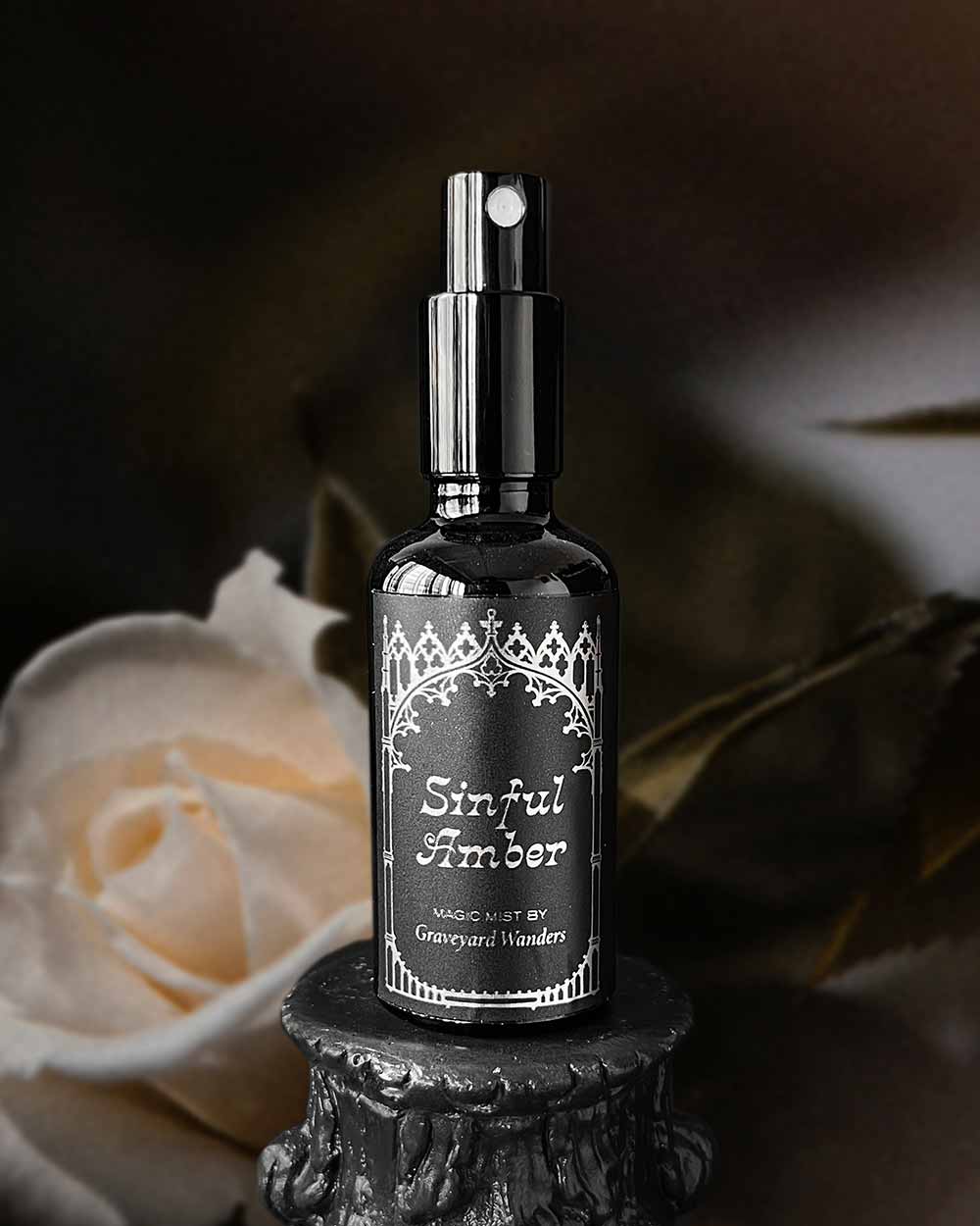 Sinful Amber ~ Perfume Mist (Amber & Soft Florals) – Graveyard Wanders