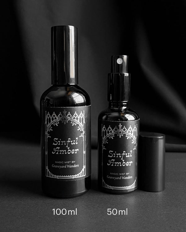 Sinful Amber ~ Perfume Mist (Amber & Soft Florals) – Graveyard Wanders