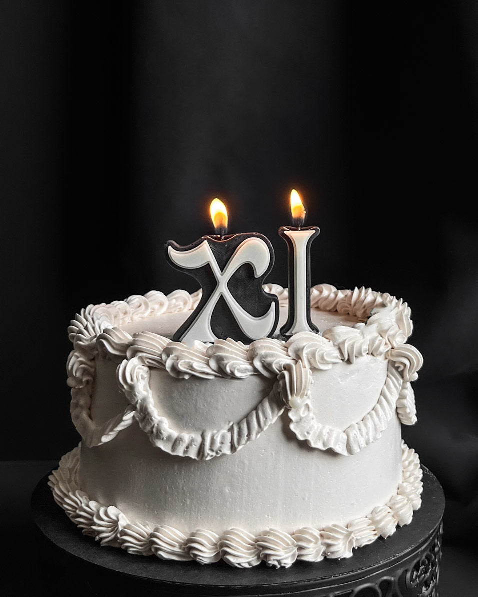 Roman Numeral Birthday Candles ~ Ebony & Ivory – Graveyard Wanders